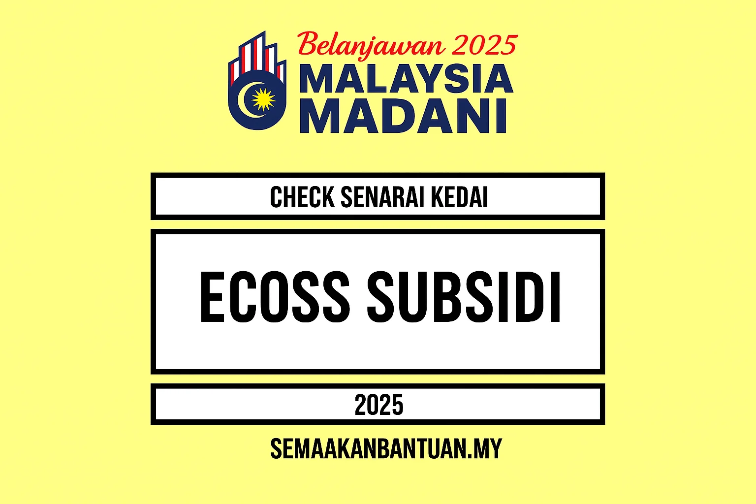 Cara Beli Minyak Masak Peket: ECOSS Subsidi